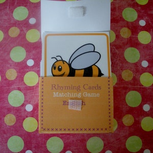 Printable Set of 40 English Rhyming Cards - Matching Game for Primary ...