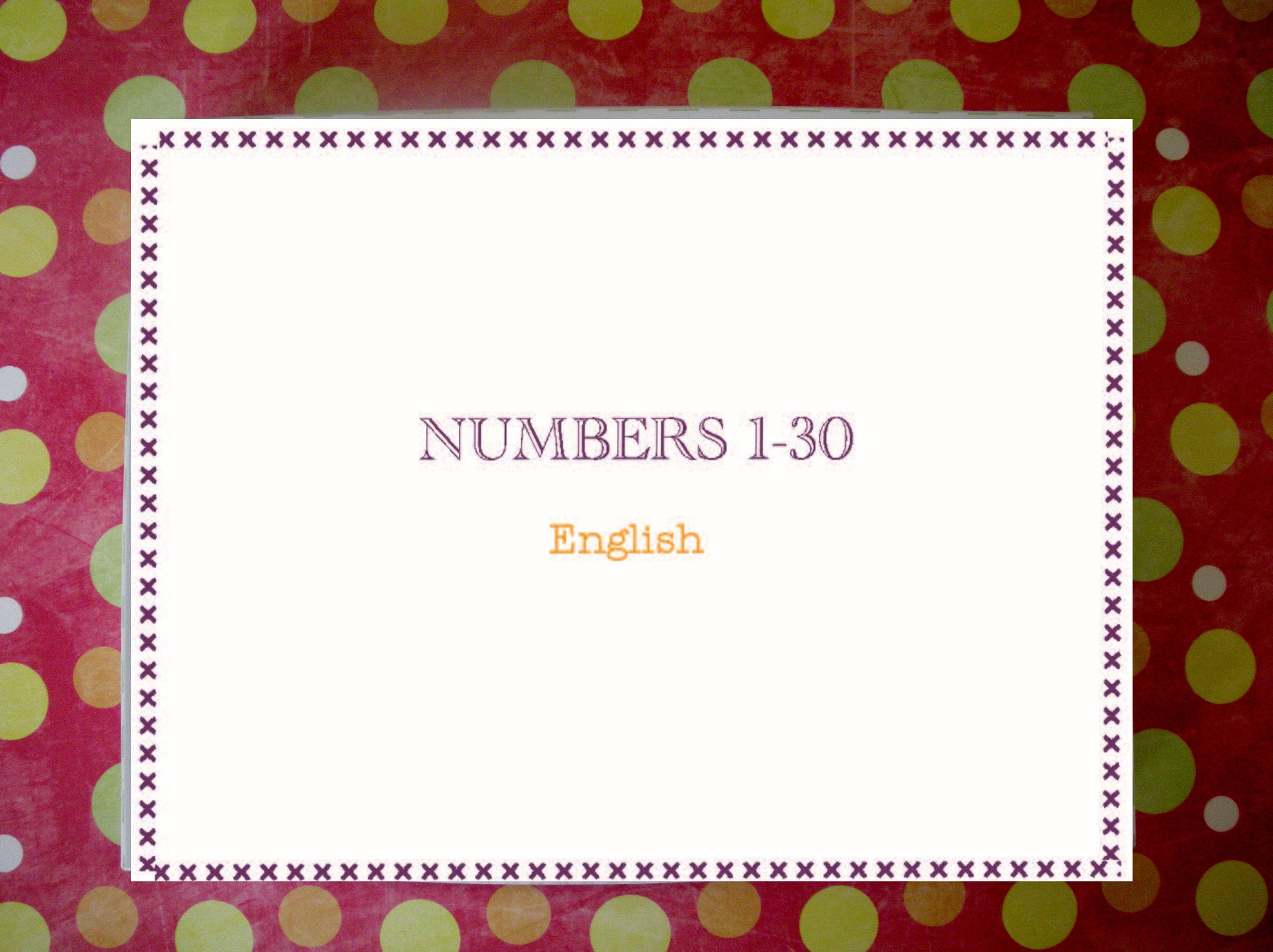 English Number Cards 1-30 Power 10 Digital Download and Printable From ...