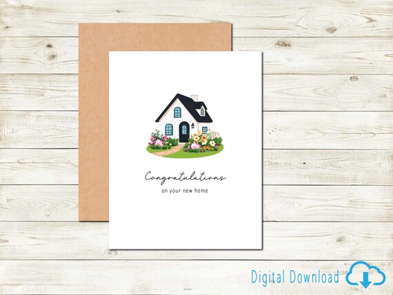 Formato A6 10.5x14.8 Cm Biglietto Di Auguri Per Trasloco + Busta ...