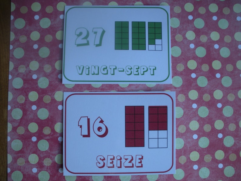 Printable French Number Cards 1-30 Digital Download Primary Learning ...