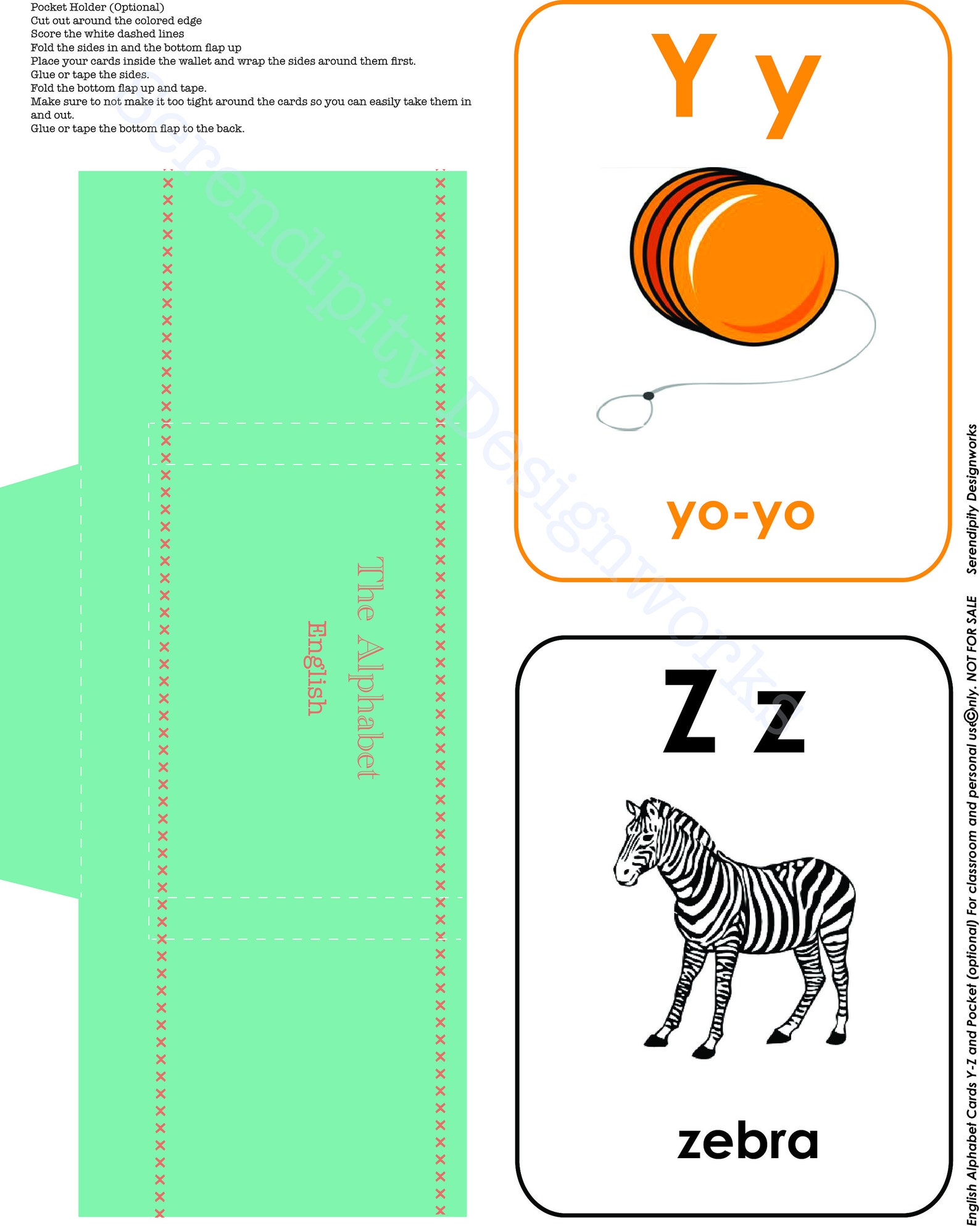 English Alphabet Flash Cards - A-Z Educational Pre-school Early Learner ...