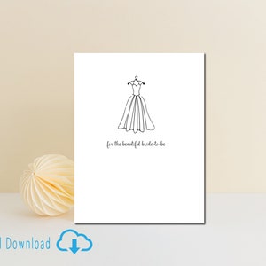 Printable Bride to Be Card Digital Download Card for Bridal Shower Card ...