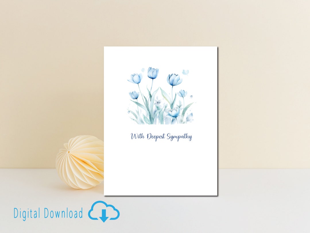 Printable Sympathy Card Digital Download With Sympathy Card - Etsy Canada