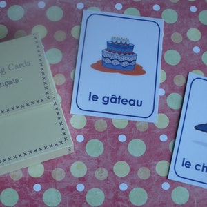 French Rhyming Flash Cards, Set of 48 Digital Download Printable ...