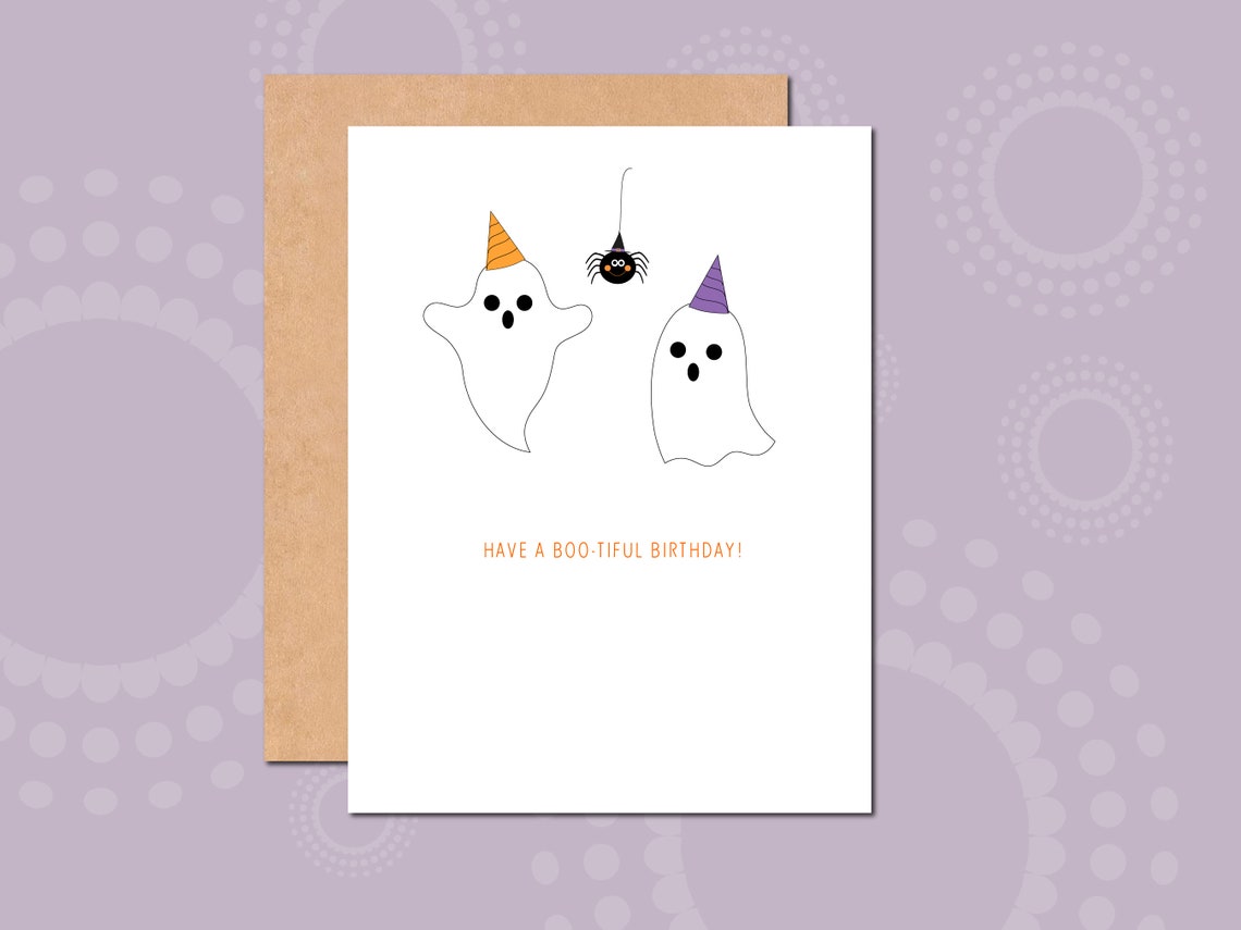Halloween Birthday Card Have a Boo-tiful Birthday! Fun Halloween Card ...