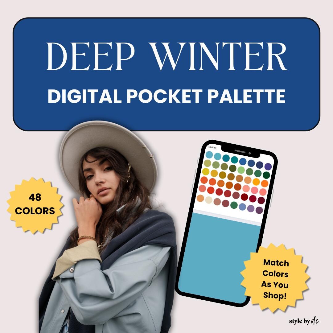 Deep Winter / Dark Winter Color Palette Digital Deep Winter Color ...
