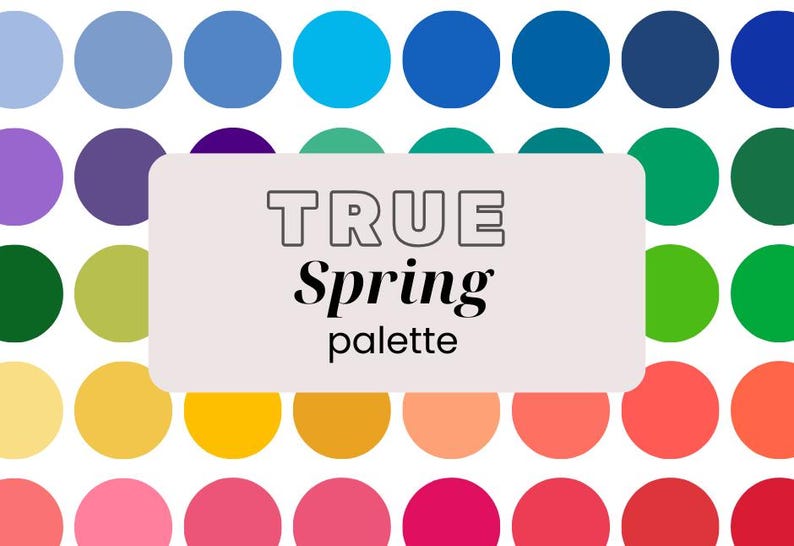 True Spring Color Palette: Warm Tone Swatch (digital Download) - Etsy