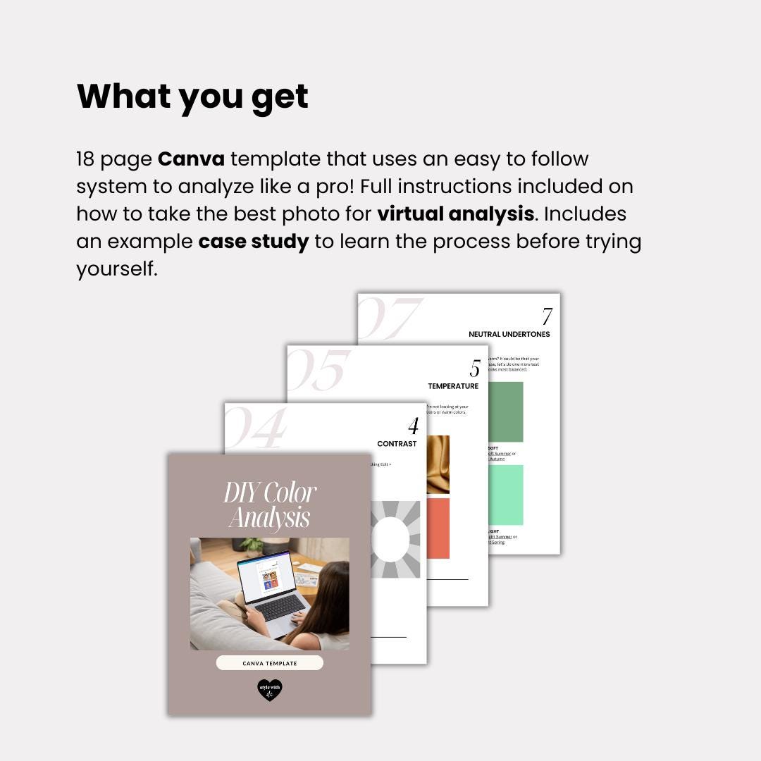 DIY Color Analysis Kit | 16 Season Color Analysis Digital and Printable ...