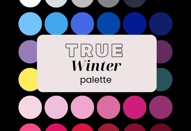 True Winter Color Palette | Instant Download Cool Winter | Digital True ...