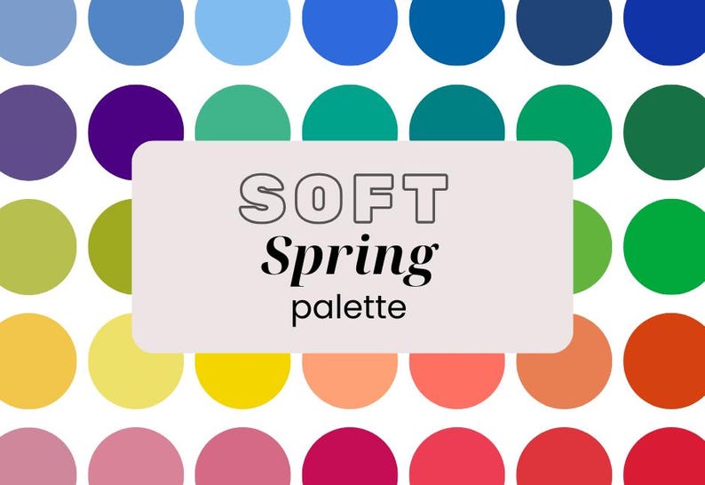 Soft Spring Color Palette | Instant Download | From the 16 Season Color ...