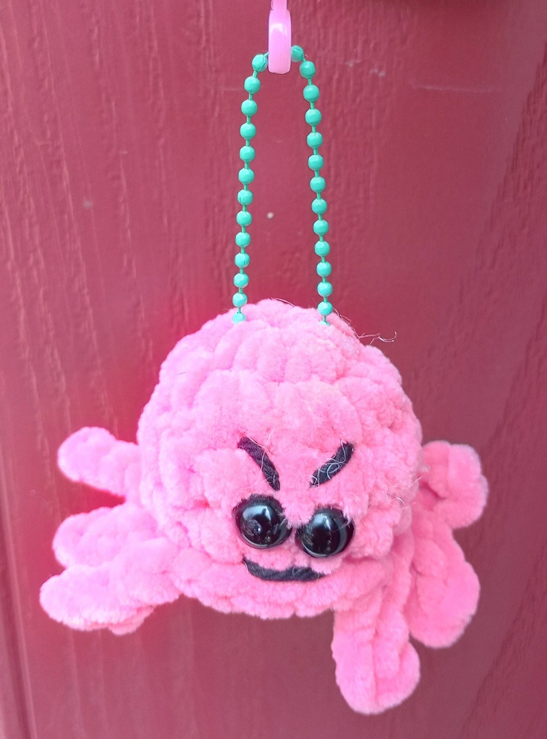 Small Plush Angry Spider Key Chain, Soft and Cuddly - Etsy
