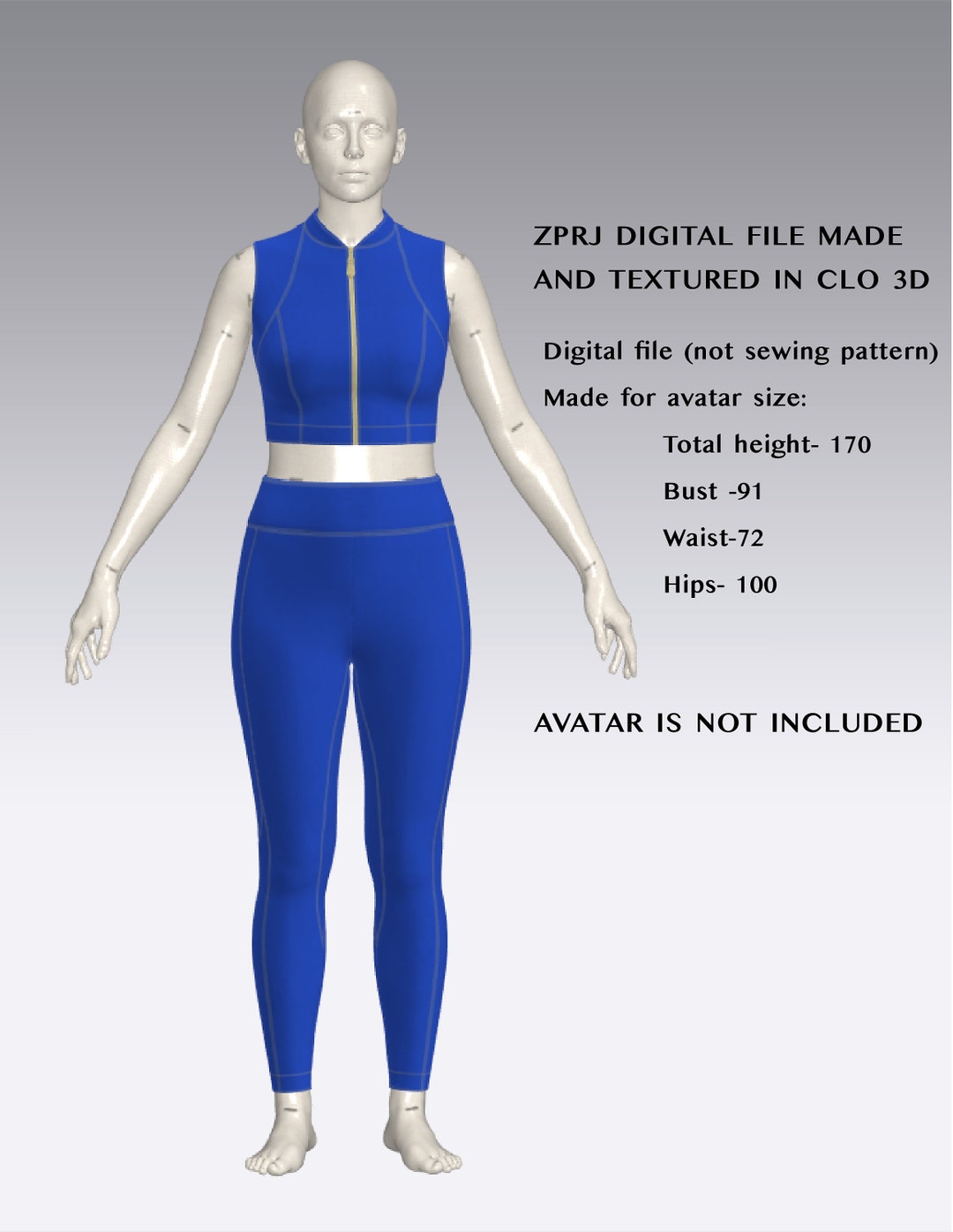 3D Digital Garment,digital Pattern,clo 3D,ZPRJ File - Etsy