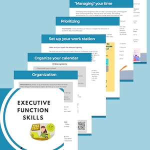 Executive Function Skills - Tips for Student Success (32 Pages) - Etsy