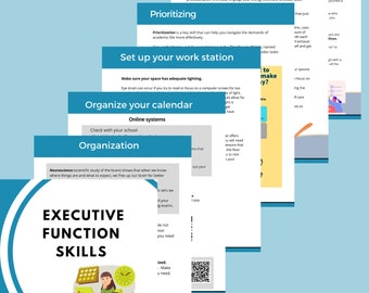 Executive Function Skills - Tips for Student Success (32 Pages) - Etsy