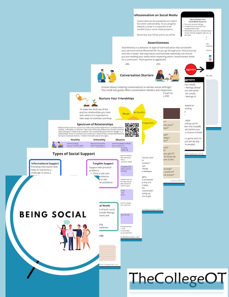 Being Social - Making Friends and Building Networks (32 Pages) - Etsy