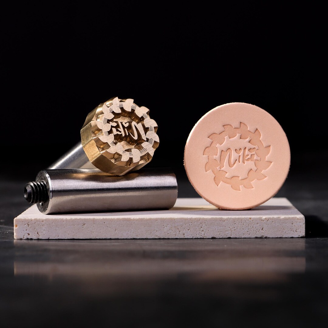 Custom Brass Leather Embossed Stamp, Logo Hammering Brand Iron Stamp ...