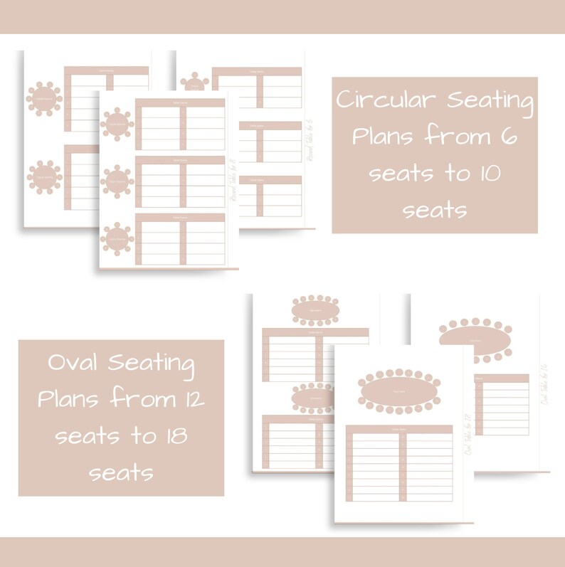 Printable Seating Plan, Editable Wedding Seating Chart Planner, Seating ...