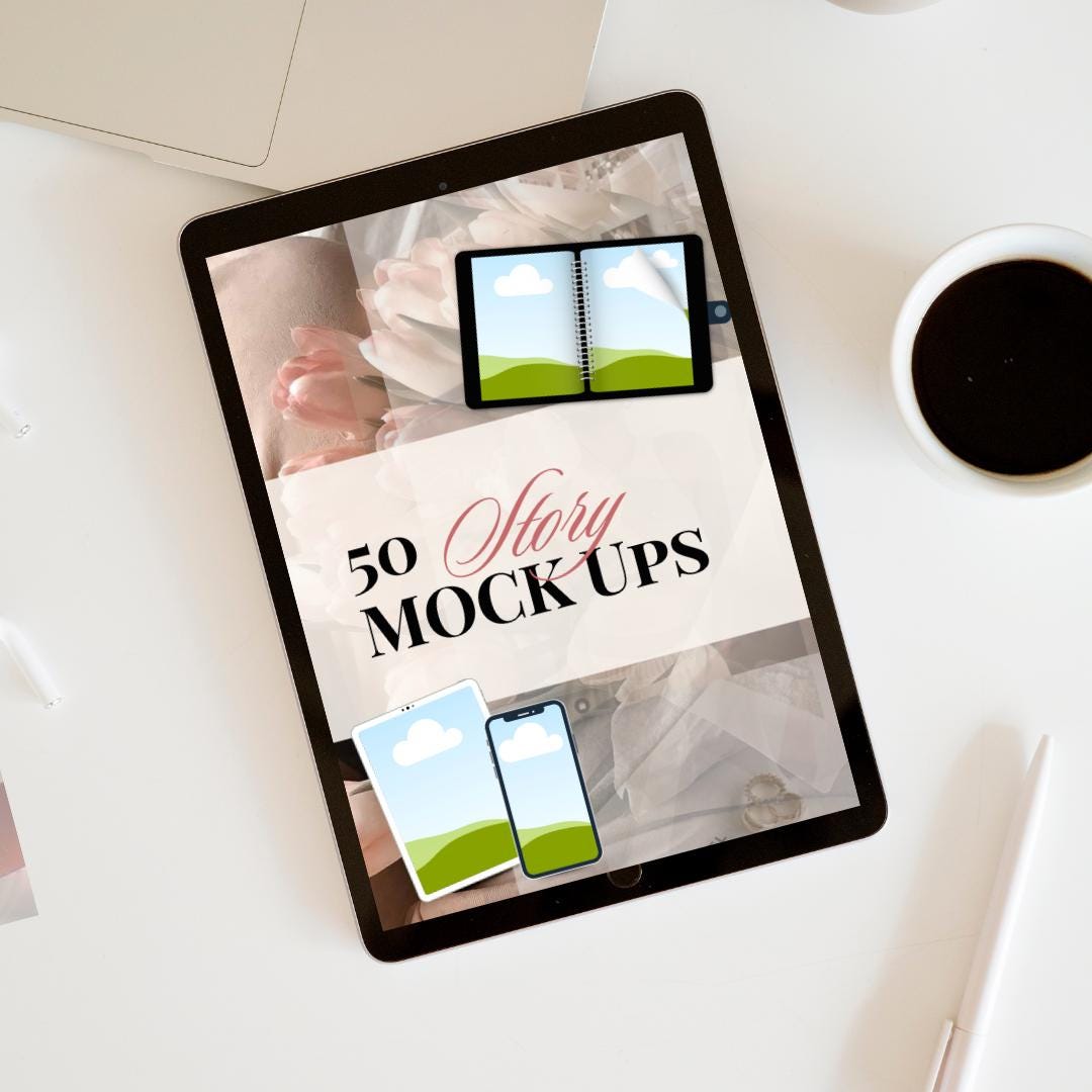 50 Story & Reel Mock Ups Mockup Social Media. MRR. PLR Social Media ...