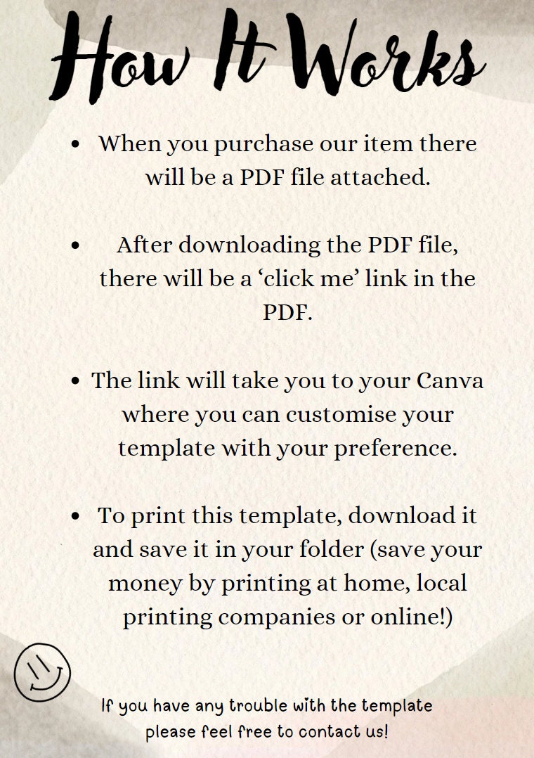 Wedding Menu Template, Printable Menu Card A4, Digital Access, Edit ...