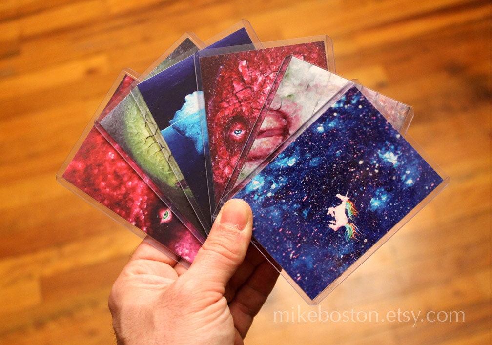 Mike Boston Trading Card Set NEW 6 Pcs Limited Edition Prints - Etsy