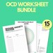 OCD Worksheet Bundle: Tools for Managing Obsessive-compulsive Disorder ...