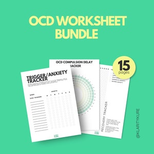 OCD Worksheet Bundle: Tools for Managing Obsessive-compulsive Disorder ...