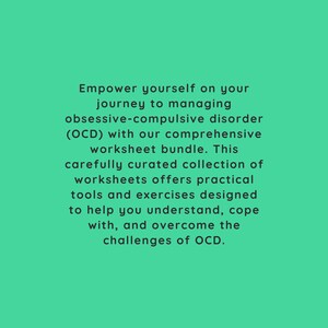 OCD Worksheet Bundle: Tools for Managing Obsessive-compulsive Disorder ...