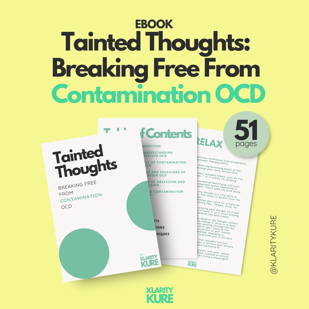 Contamination OCD - Ebook - Workbook - ERP CBT Therapy - Awareness ...