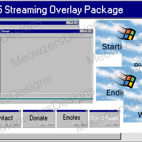 Windows 95 Overlay - Etsy