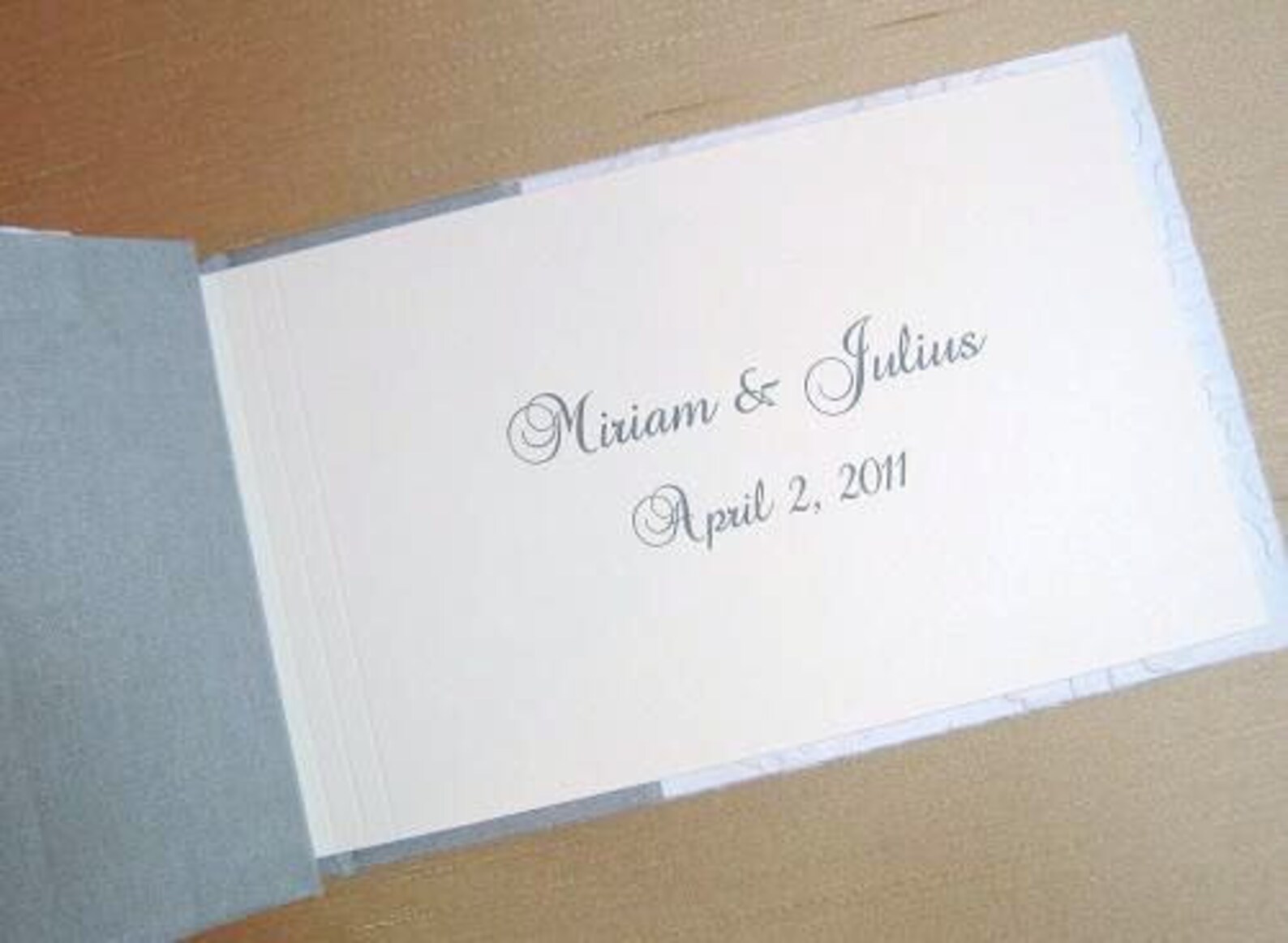 Wedding Black and White Guest Book, Custom, Handmade - White Textured ...