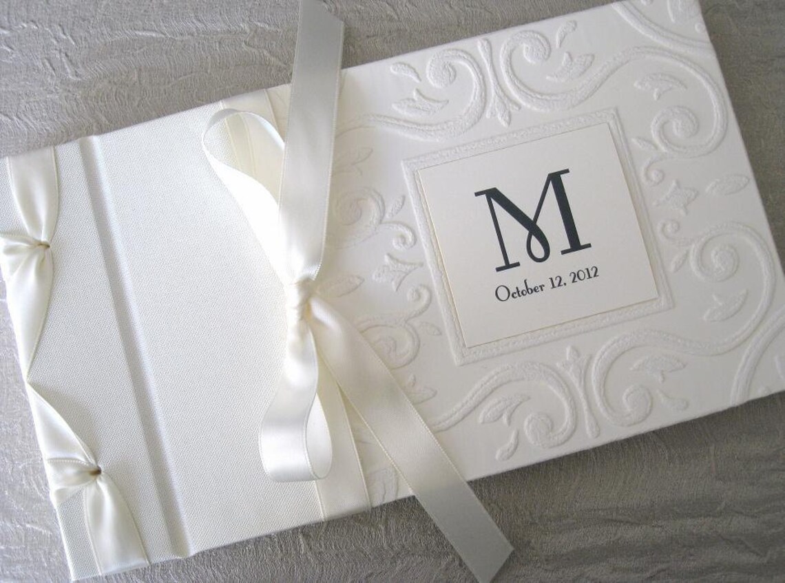 Monogram Wedding Guest Book Guest Book Wedding Photo Album - Etsy