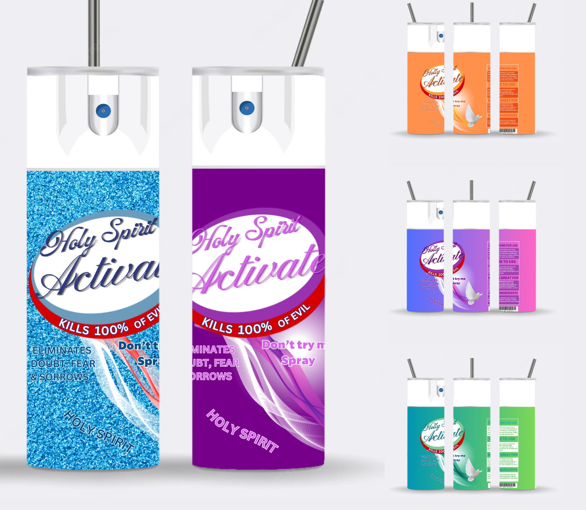 15 Holy Spirit Activate Bundle 20 Oz Tumbler PNG Download sublimation ...