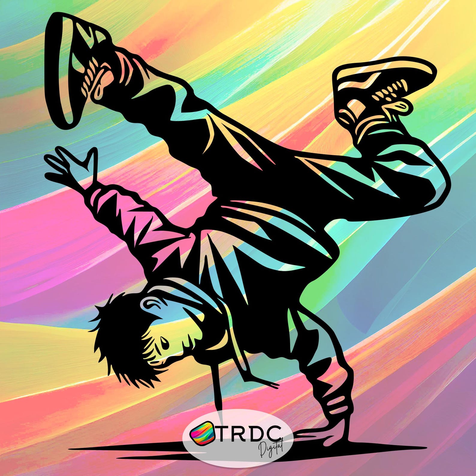 Break Dancing Guy SVG - Cricut, Silhouette Vinyl, Digital Files, Sport ...