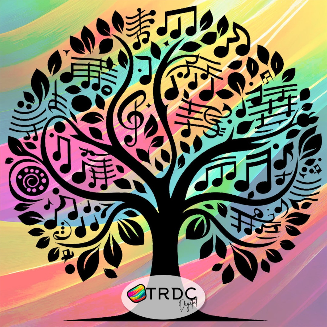 Music Tree SVG - Intricate Weeding, Cricut, Silhouette Vinyl Digital ...