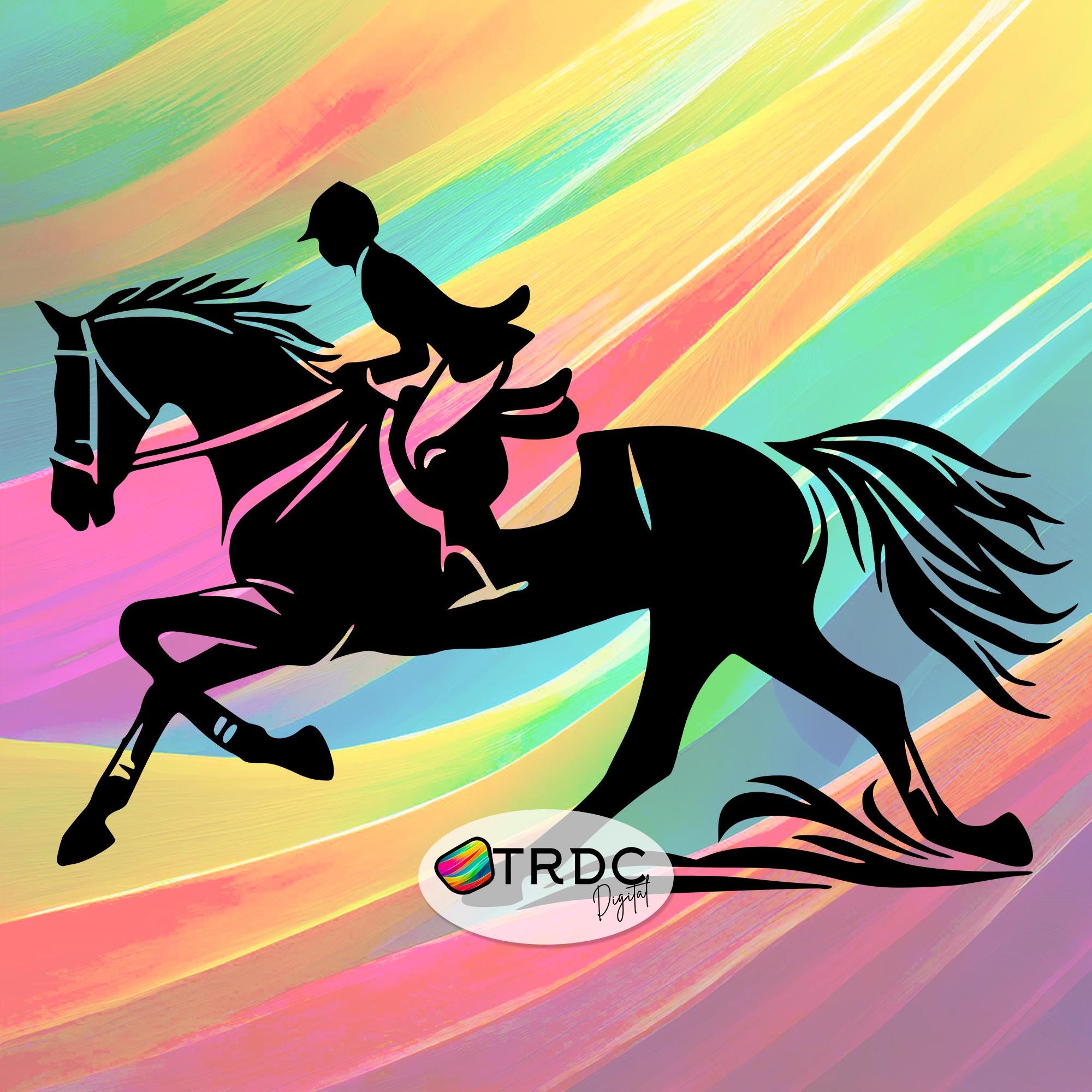 Equestrian Rider SVG - Cricut, Silhouette Vinyl Digital Files, Sport ...