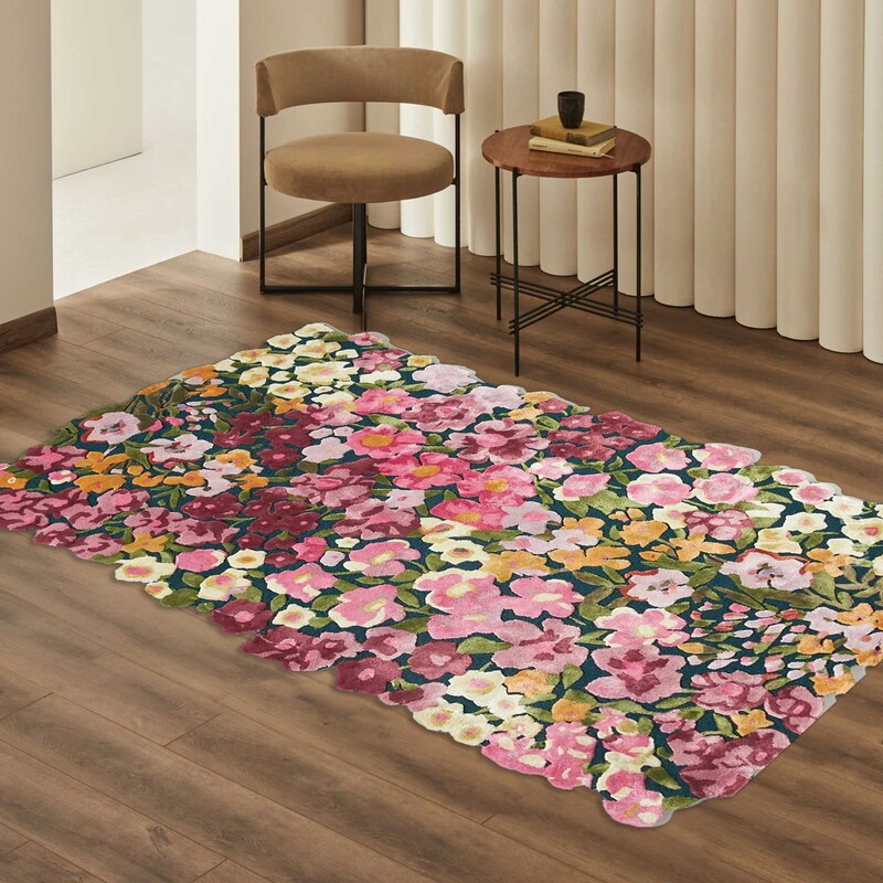 Floral Tufted Rug - Etsy
