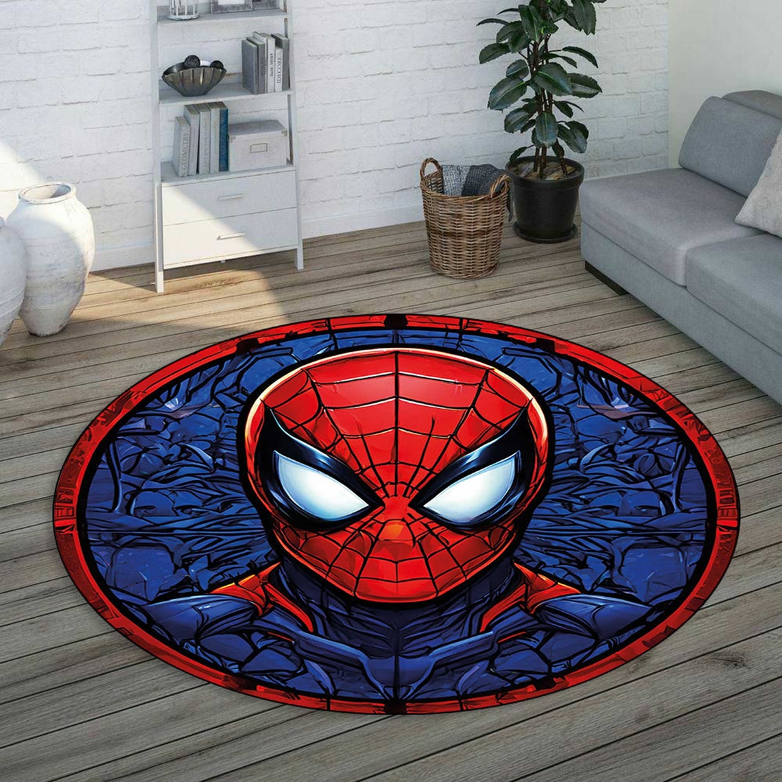 Spiderman, Spiderman Rug,spider Man Rug, Area Rug, Popular Rug, Round ...