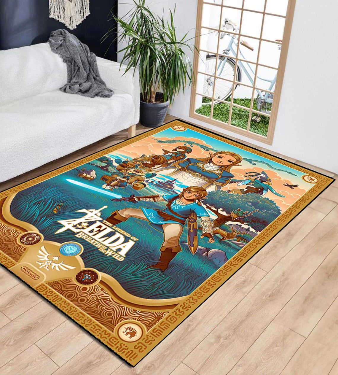 Zelda Rug, the Legend of Zelda Rug, Zelda Shield Rug, Teen Room Rug ...