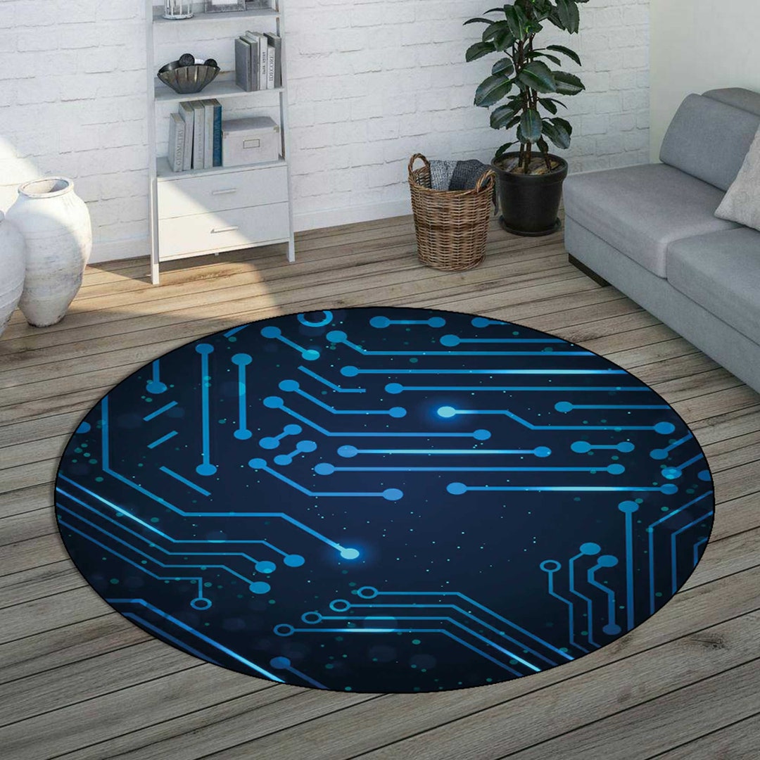 Seamless Circuit Board Rug, Electronic Circuit Pattern, Electronic ...
