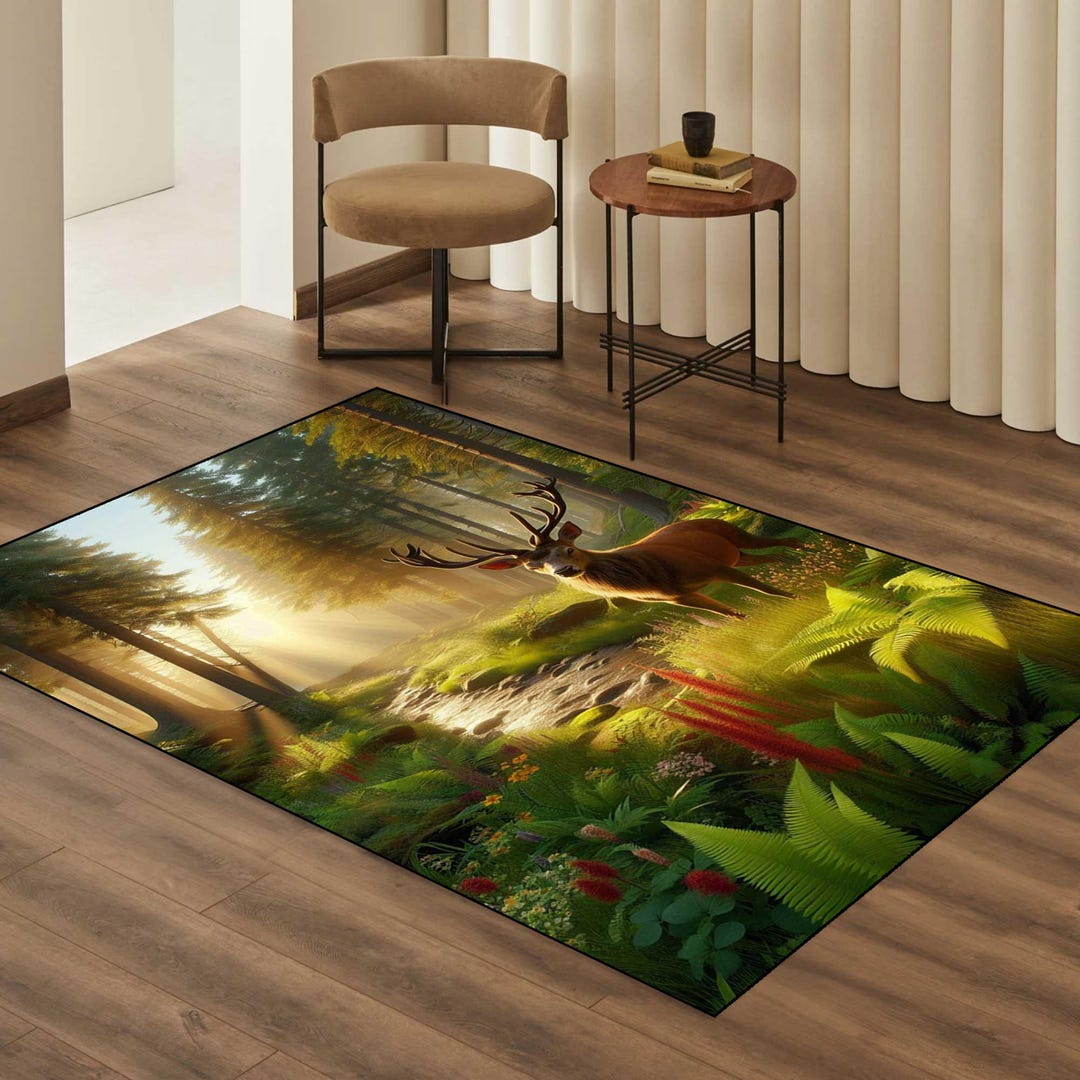 Jungle Animal Rug, Living Room Mat, Ultra Soft Rug, Safari Themed Rug ...