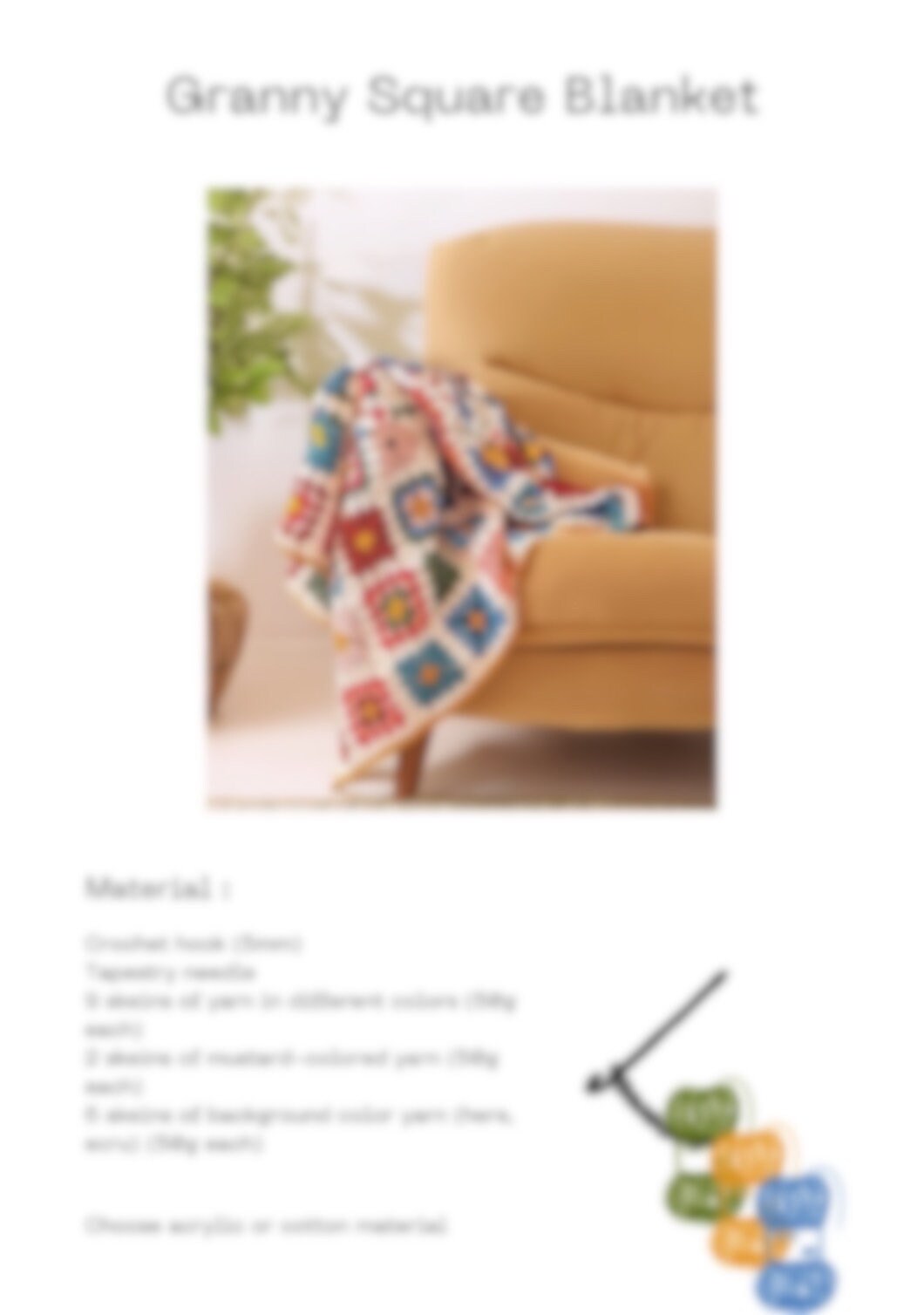 Granny Square Blanket, Pattern EN - Etsy