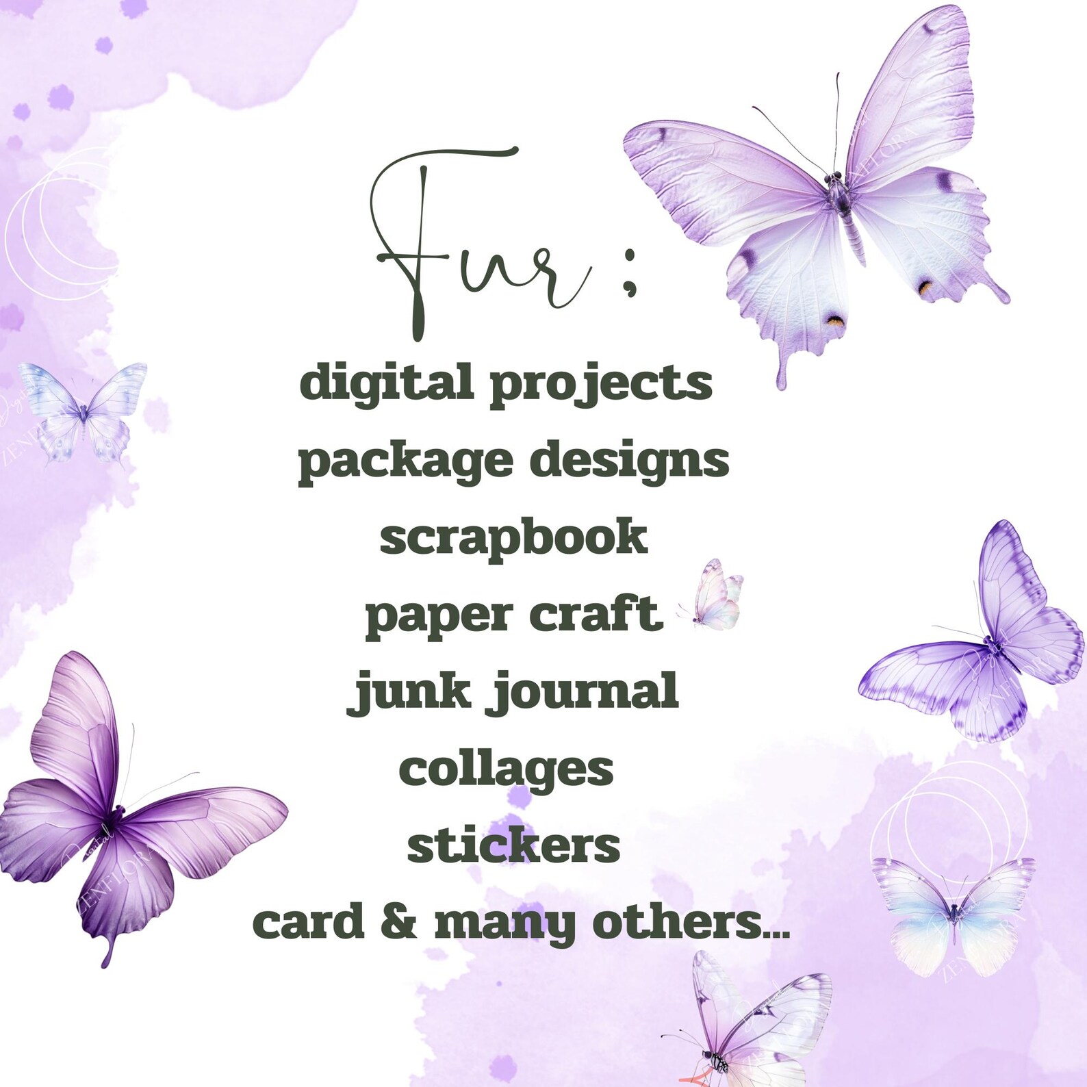 Fairy Wings Clipart: Blue & Pink Angel, Butterfly PNG (digital Download ...