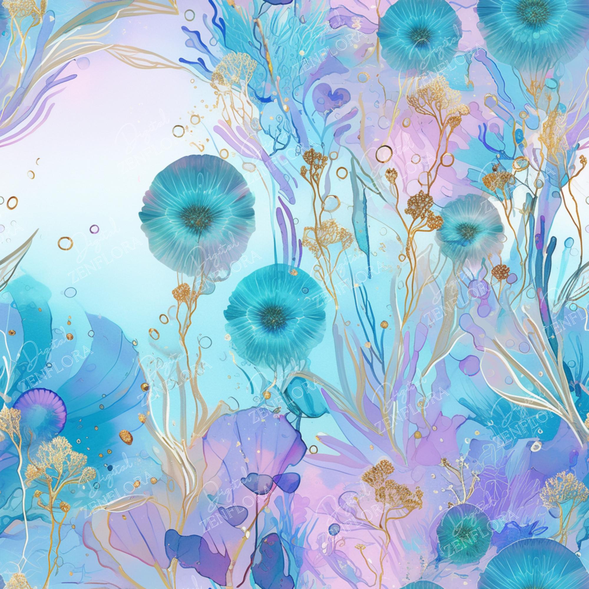 30 Sea Coral Seamless,watercolor Sea Coral Seamless Pattern Collection ...