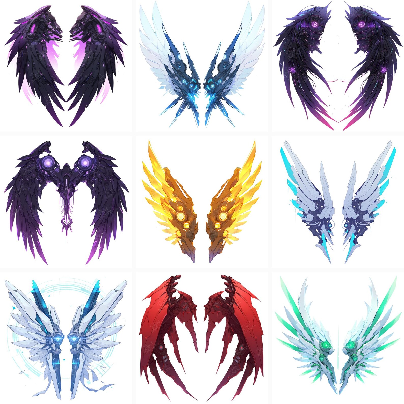 Sci-fi Wings Clipart, Mechanicalwings,angel Wings ,game Wings,fairy ...