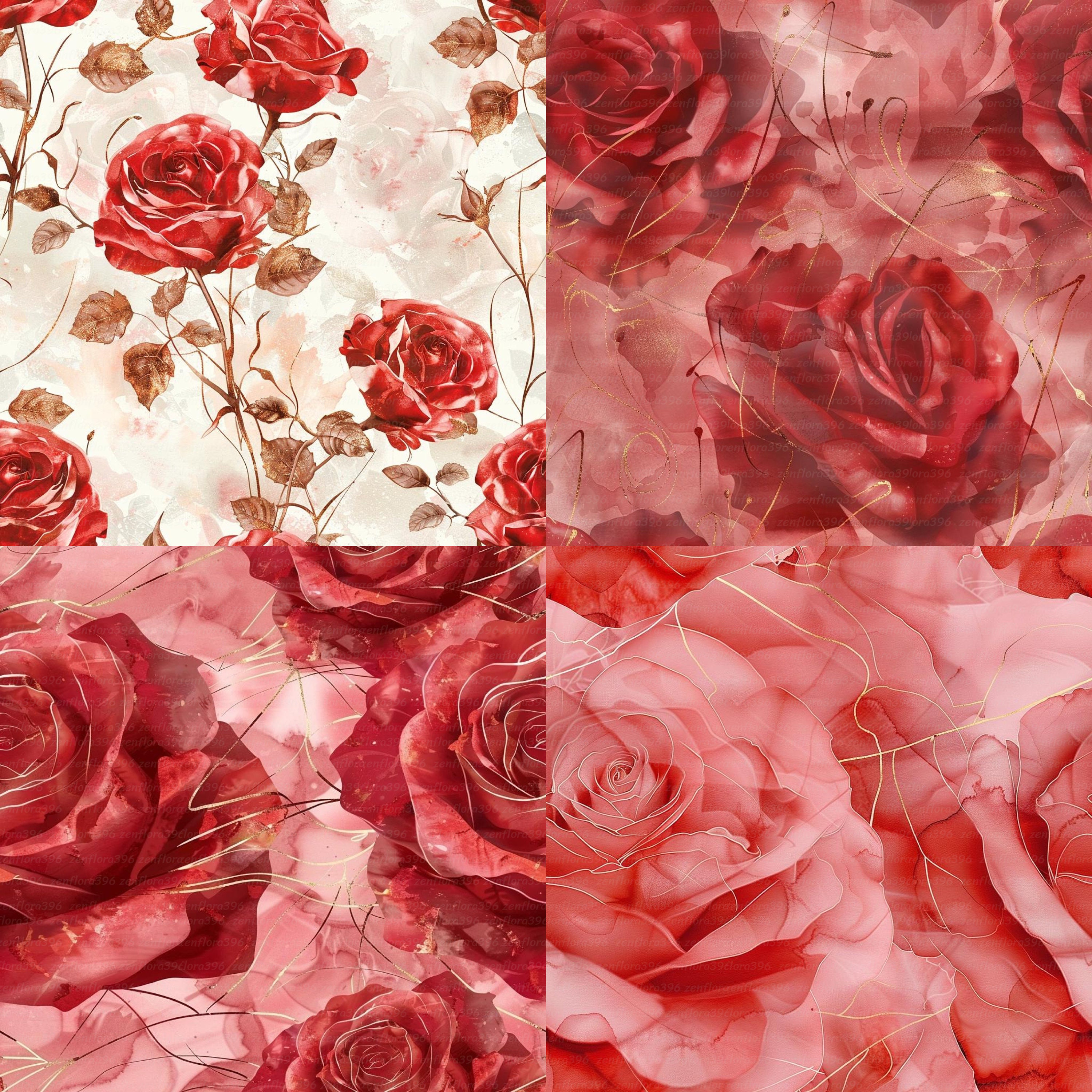 Red Roses Pattern Seamless, Background Wallpaper,roses Illustrations in ...