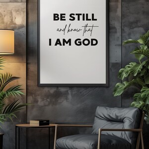 Be Still and Know. Scripture Wall Art, Bible Verse Print, Christian ...