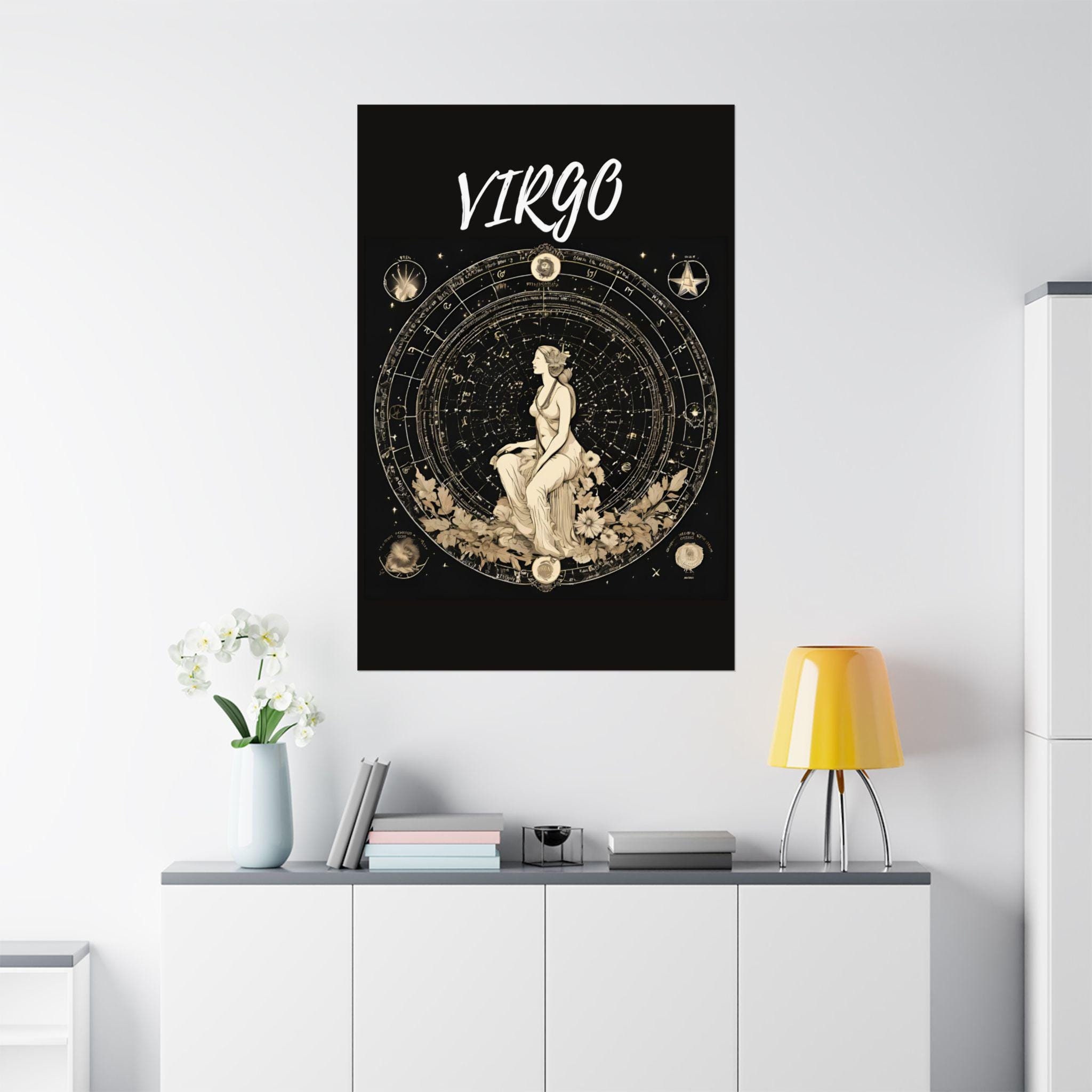 Virgo Print Virgo Poster Virgo Aesthetic Zodiac Print Virgo Gift Zodiac Sign Gift Spiritual Wall ...