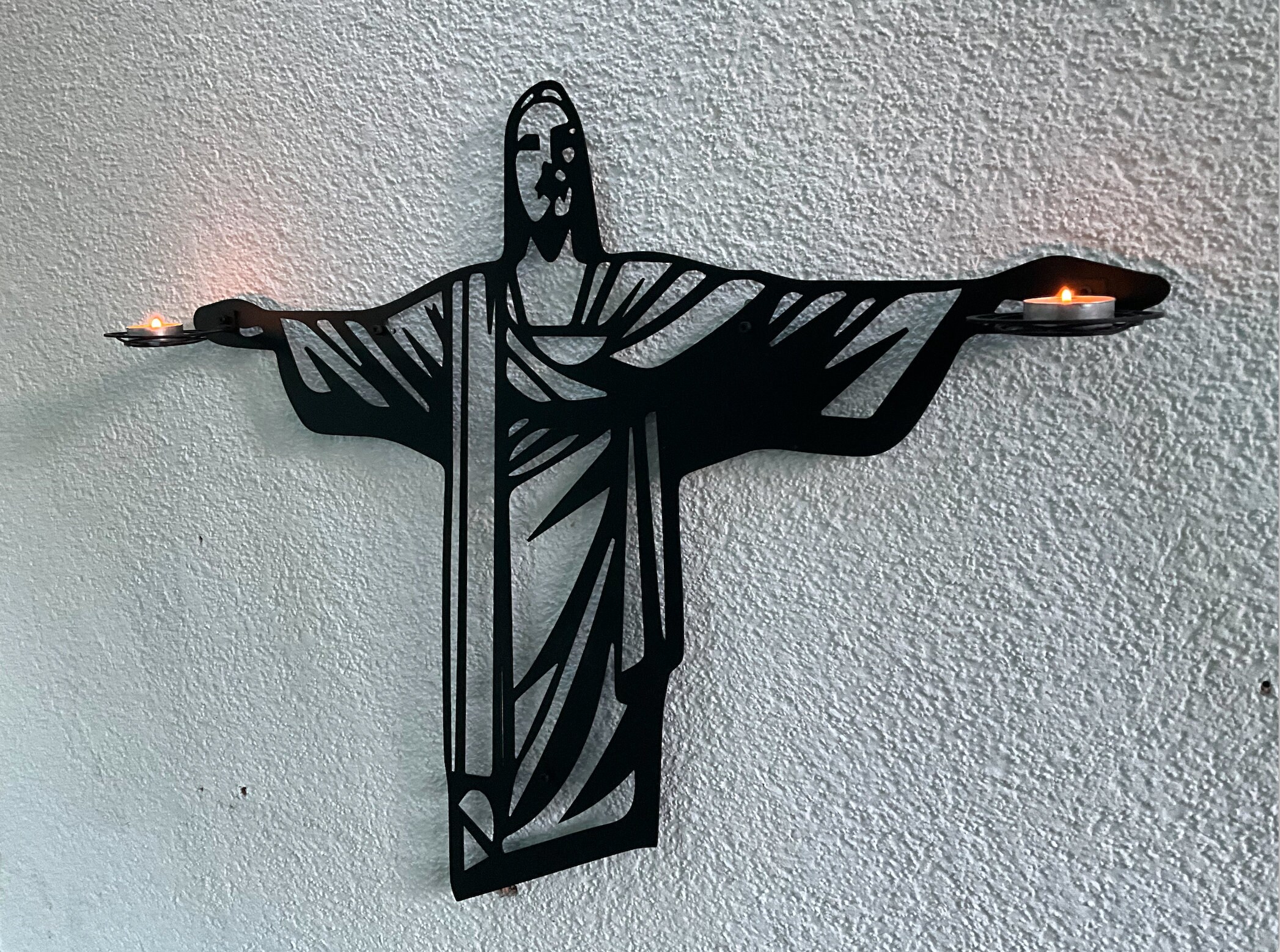 Custom Metal Jesus Christ Candle Holder Wall Art Gift for Mother ...
