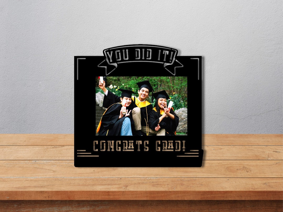 Customizable Graduation Metal Photo Frame for Daughter or Best Friend ...