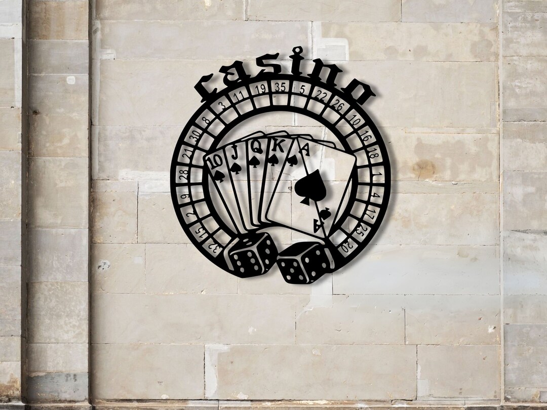 Custom Metal Casino Playing Card Wall Art | Personalized Gambling Decor ...